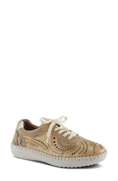SPRING STEP SHOES Jumilla Mixed Media Sneakers - Beige