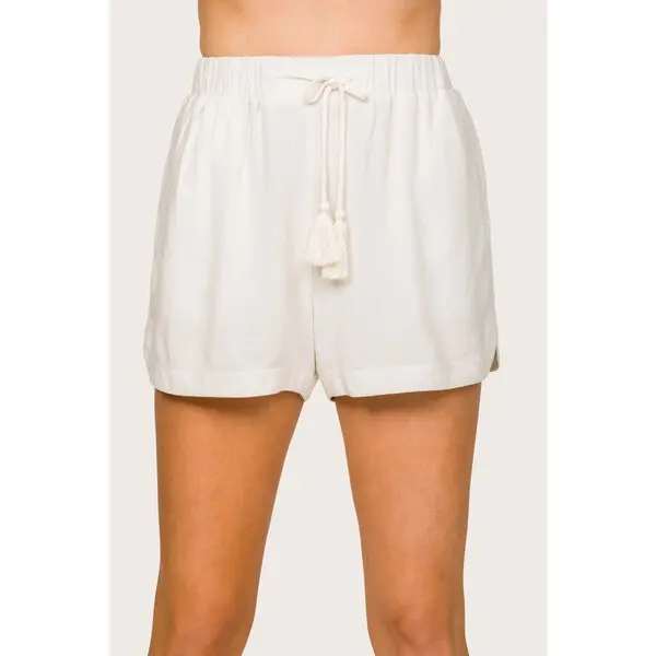 Alala Seaside Linen Blend Shorts - Bone