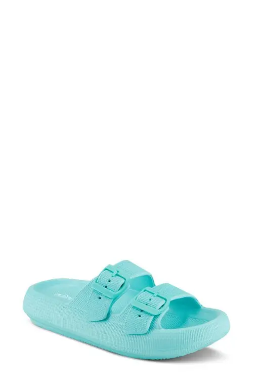 SPRING STEP SHOES Bubbles Waterproof Slide Sandal - Turquoise