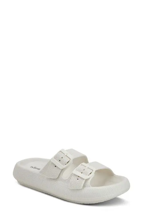 SPRING STEP SHOES Bubbles Waterproof Slide Sandal - White