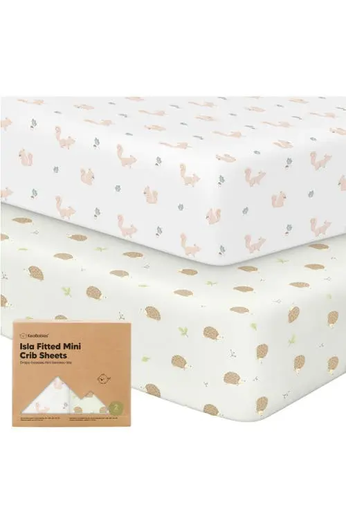 KEABABIES Isla Fitted Mini Crib Sheets - Nibbles/bruce