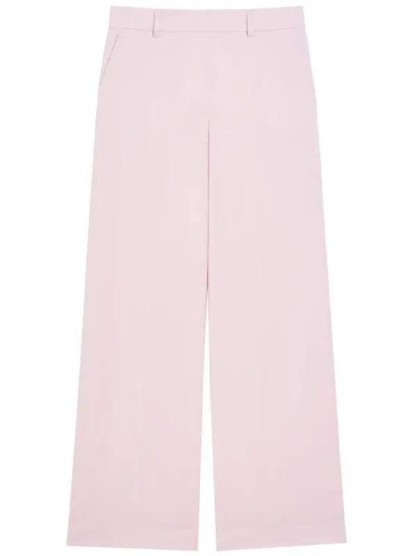 Max Mara Stretch Wool Canvas Palazzo Pants - Multicolor