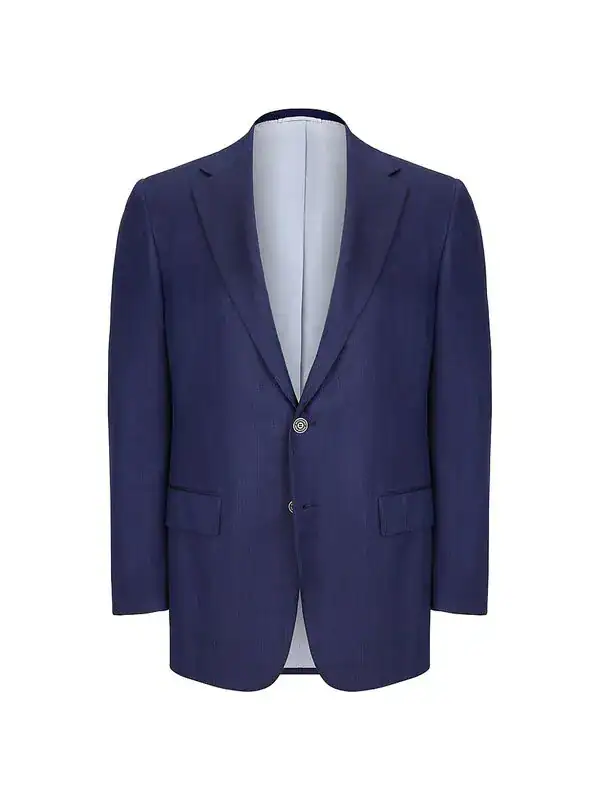 Stefano Ricci Woven Two Buttons Jacket Blazer In Colbalt Blue 60