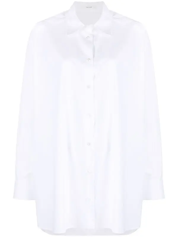 THE ROW Point-collar Cotton Shirt - White