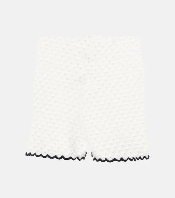 Zimmermann Halliday Pointelle Shorts In White 20% Off Editorialist