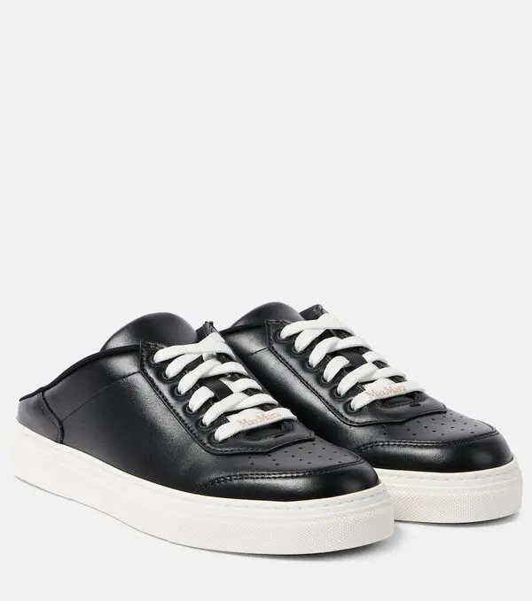 Max Mara Slide Leather Sneakers