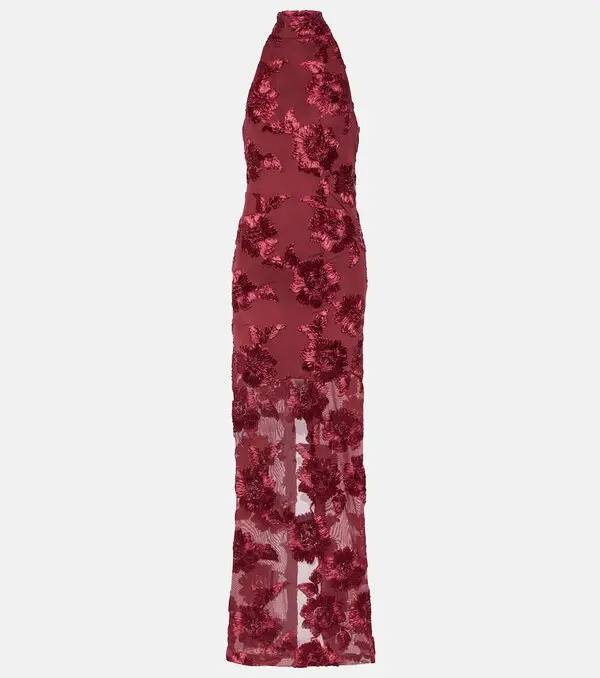 Remain Birger Christensen Embroidered Halterneck Gown