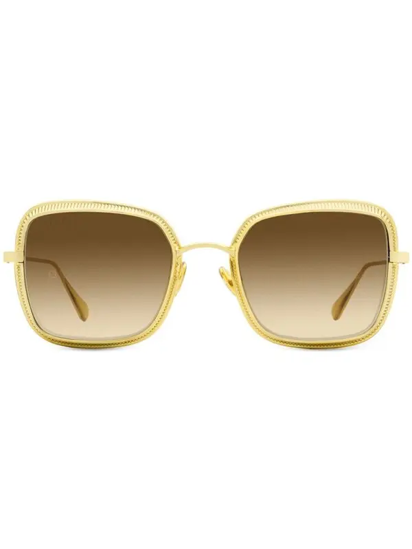 Omega Engraved Square-frame Sunglasses