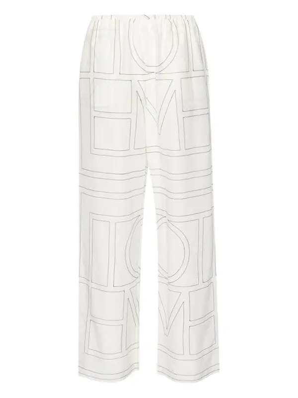 TOTÊME Embroidered-monogram Trousers