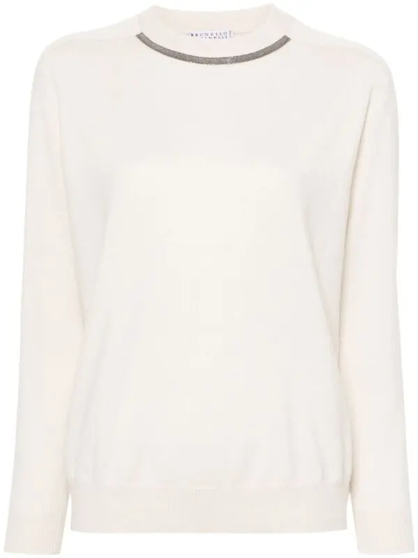 Brunello Cucinelli Monili-chain Knitted Top