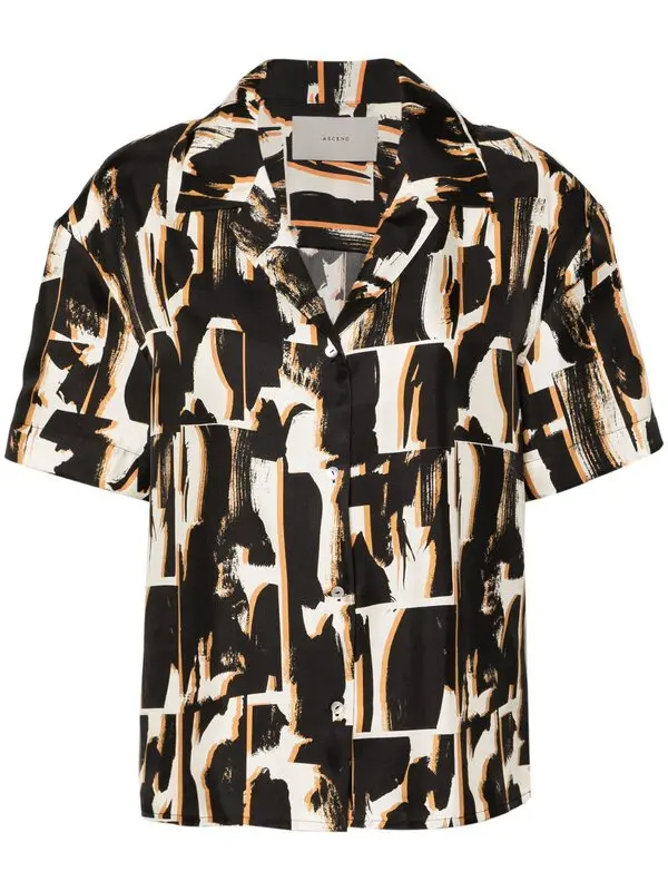 Asceno Prague Abstract-print Shirt