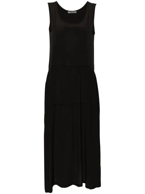 MAURIZIO MYKONOS Crepe Flared Maxi Dress