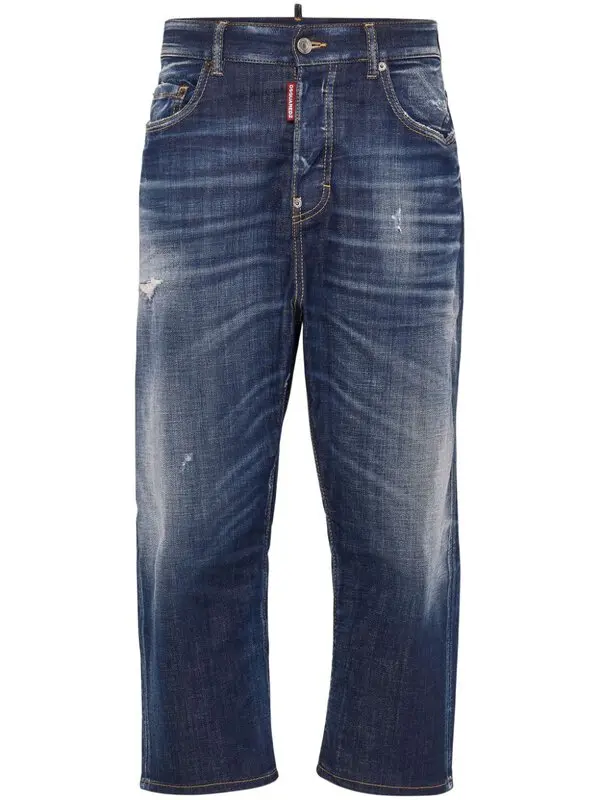 Dsquared2 Bleached-wash Cropped Jeans