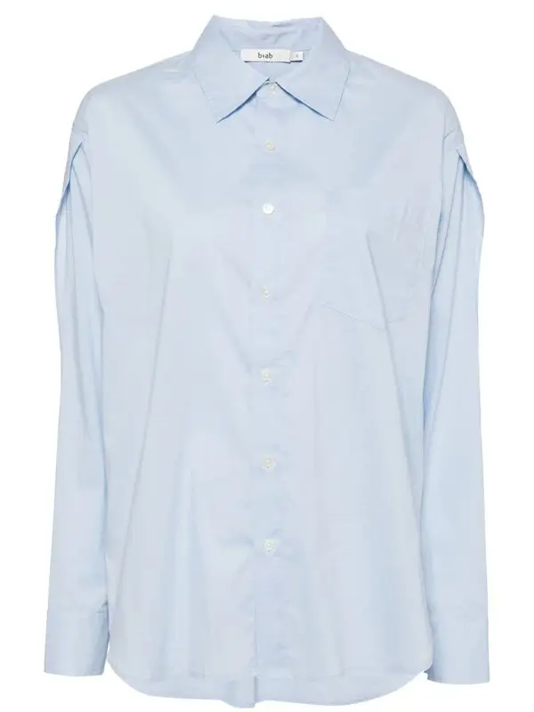 B+AB Cut-out Poplin Shirt - Blue