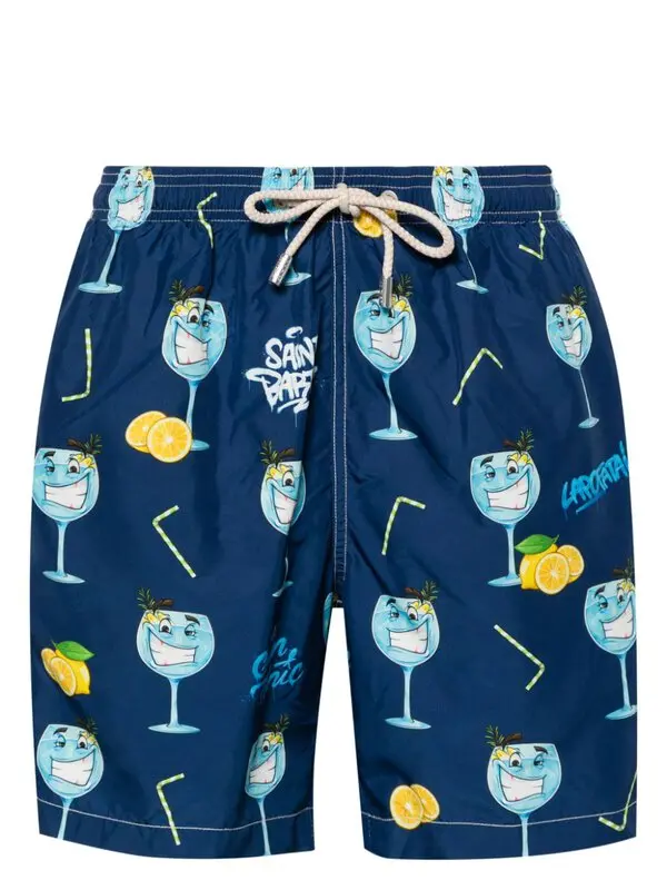 MC2 SAINT BARTH Lighting Mid-rise Swim Shorts