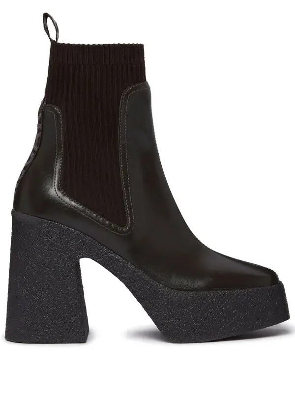 Stella McCartney 115mm Skyla Alter Chelsea Boots - Black