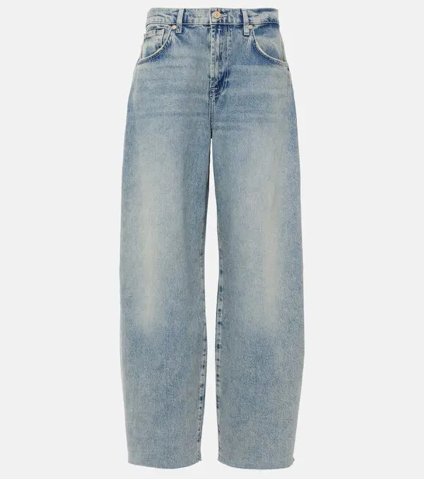 7 For All Mankind Bonnie High-rise Wide-leg Jeans - Blue