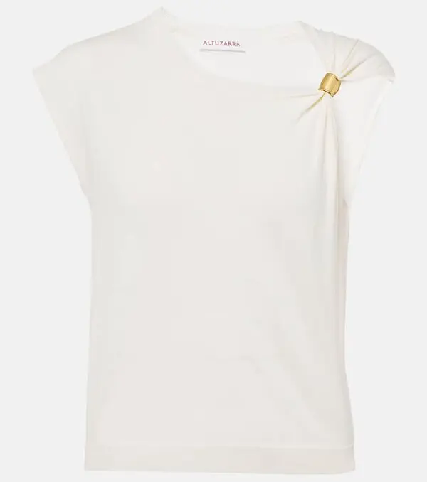Altuzarra Rinaldi Gathered Top - White