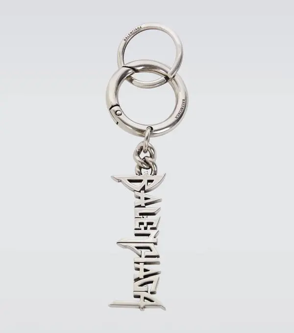 Balenciaga Typo Logo Keychain