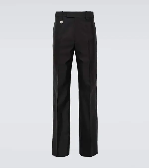 Burberry Ekd Wool And Silk Straight Pants