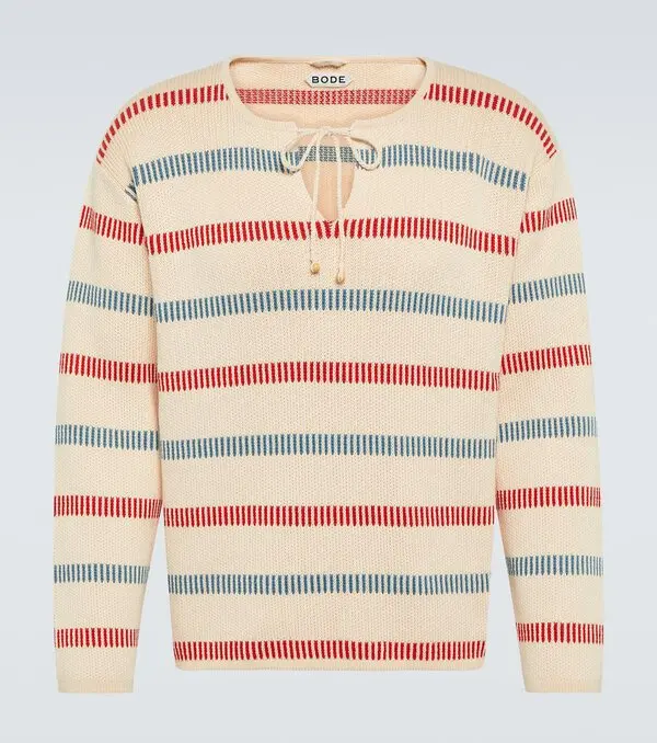 BODE Bay Stripe Cotton Sweater