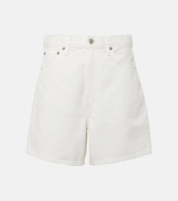 AGOLDE Stella High-rise Denim Shorts - White