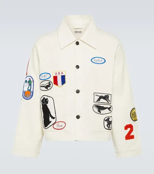 BODE Cambridge Patch-appliqué Cotton Canvas Jacket