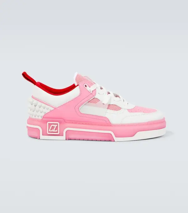CHRISTIAN LOUBOUTIN Astroloubi Leather-trimmed Sneakers - Multicoloured