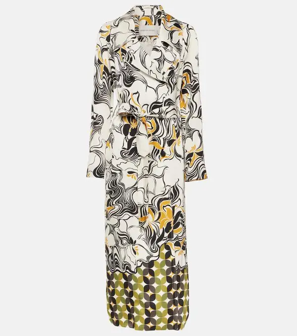 Dries Van Noten Printed Double-breasted Coat - Multicoloured