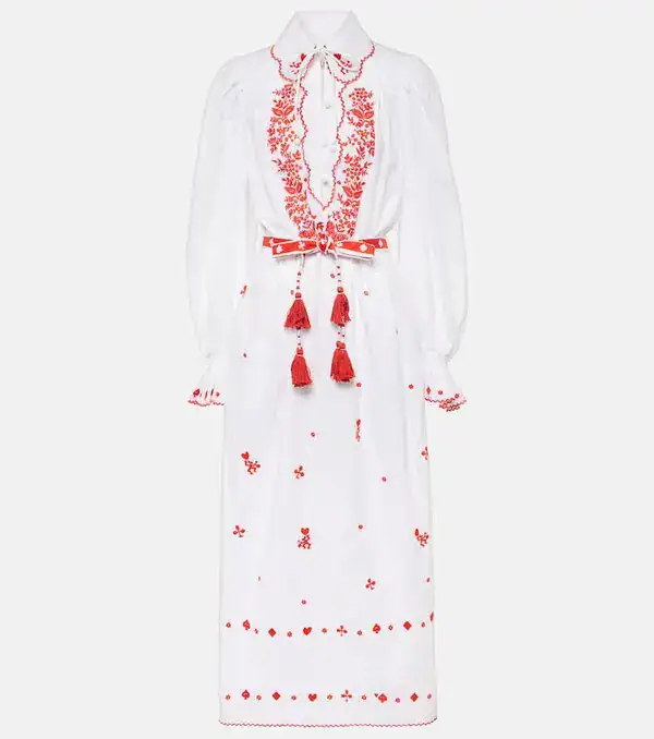 alemais white embroidered midi dress GOLD NIGHT Fit And Flare Navy Blue Stretch Jacquard Evening Gown – Alesia C