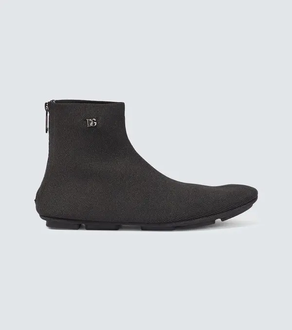 Dolce & Gabbana Logo Sock Boots