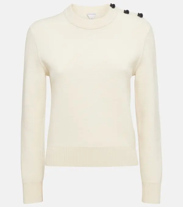 Bottega Veneta Wool Crewneck Sweater - White