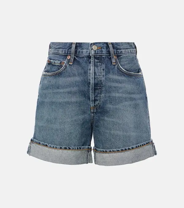 AGOLDE Dame High-rise Denim Shorts - Blue