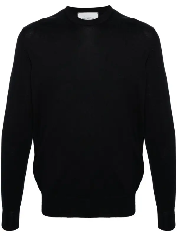 BALLANTYNE Crew-neck Knitted Jumper - Blue