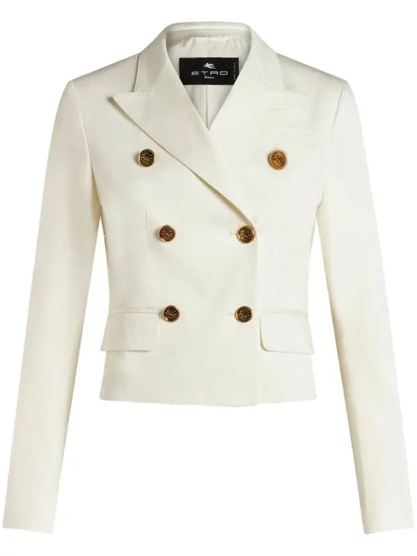 Etro Logo-embossed Double-breasted Jacket
