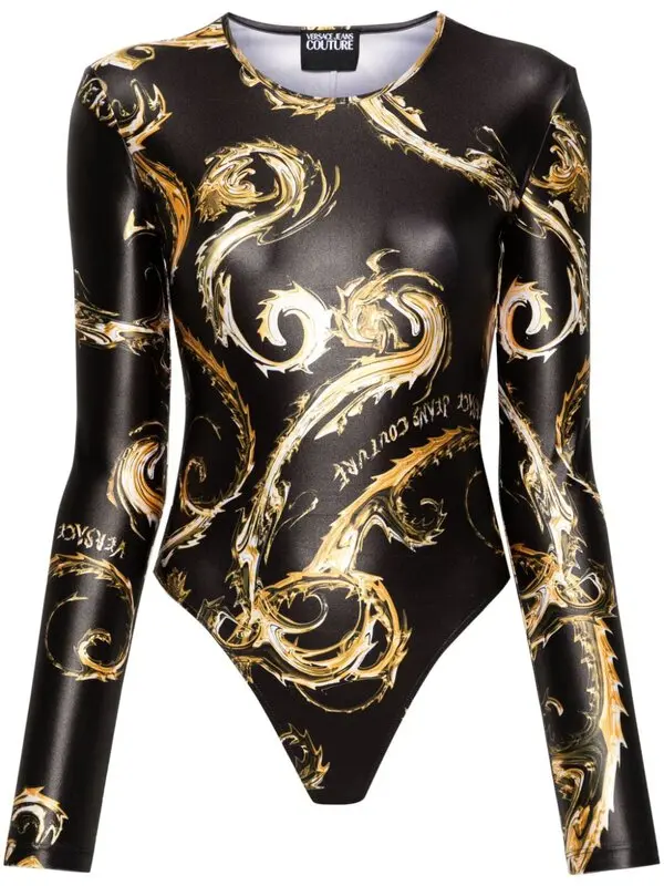 Versace Chromo Couture Bodysuit - Black