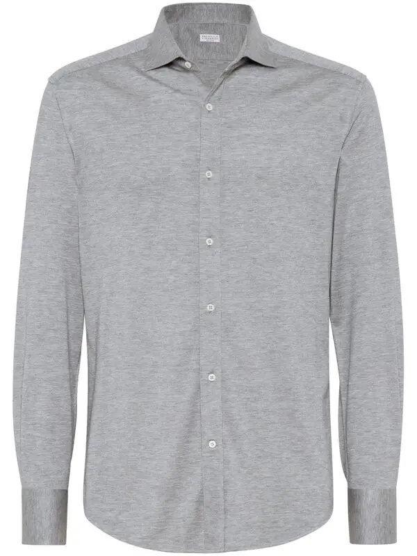 Brunello Cucinelli Silk-cotton Blend Shirt