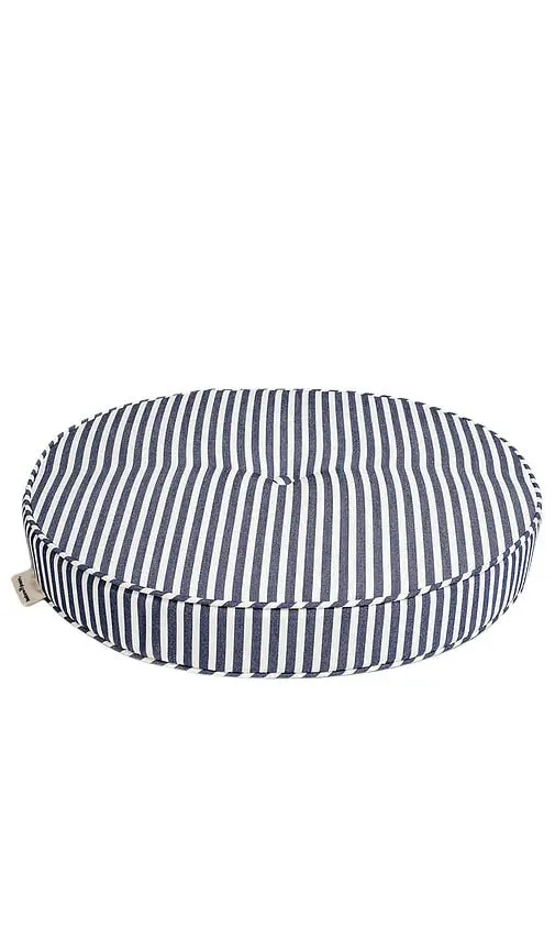BUSINESS & PLEASURE Circular Pillow In Navy - Laurens Navy Stripe