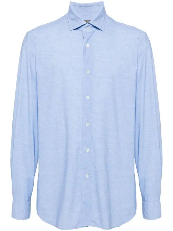 Corneliani Long-sleeve Chambray Shirt - Blue