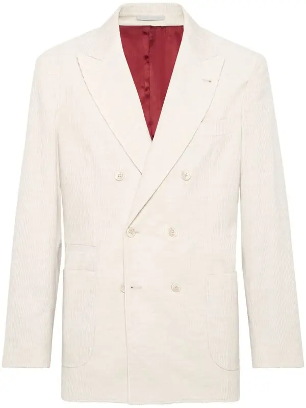 Brunello Cucinelli Double-breasted Corduroy Blazer