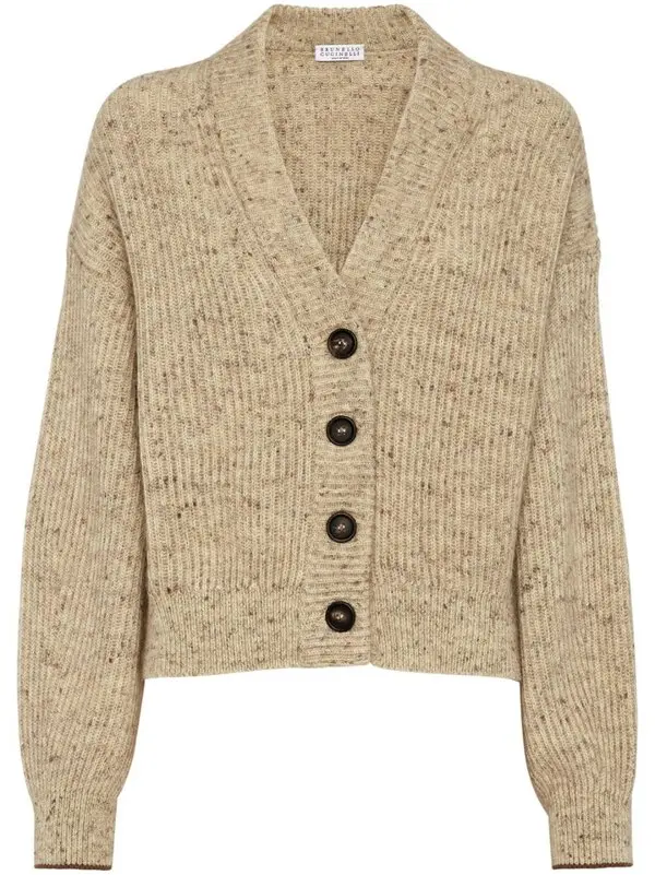 Brunello Cucinelli Mélange Wool-blend Cardigan
