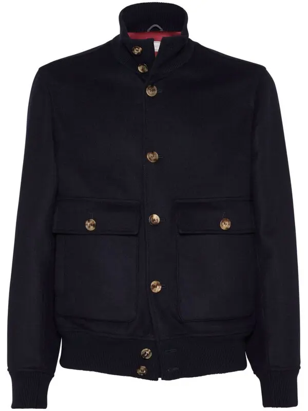Brunello Cucinelli High-neck Wool Jacket