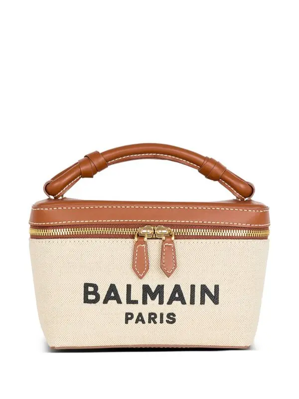 Balmain B-army Canvas Tote - Neutrals