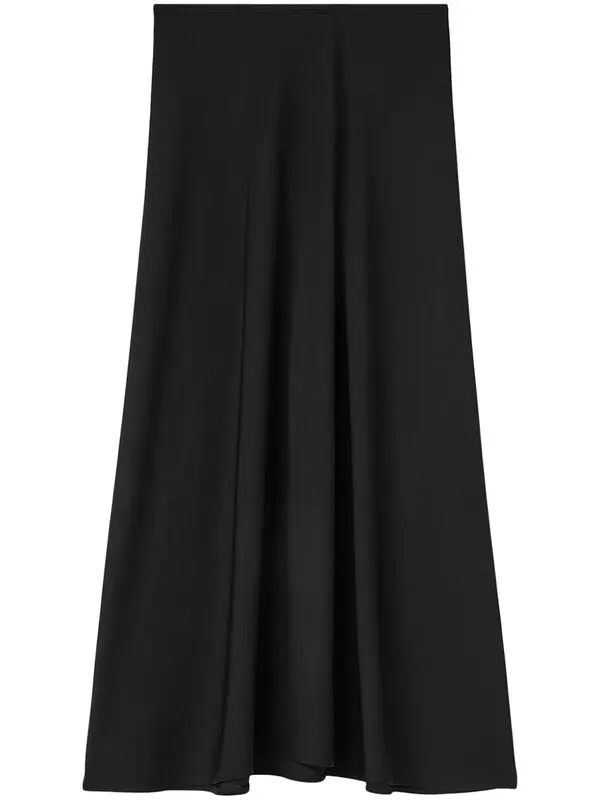 JIL SANDER Flared Midi Skirt - Black