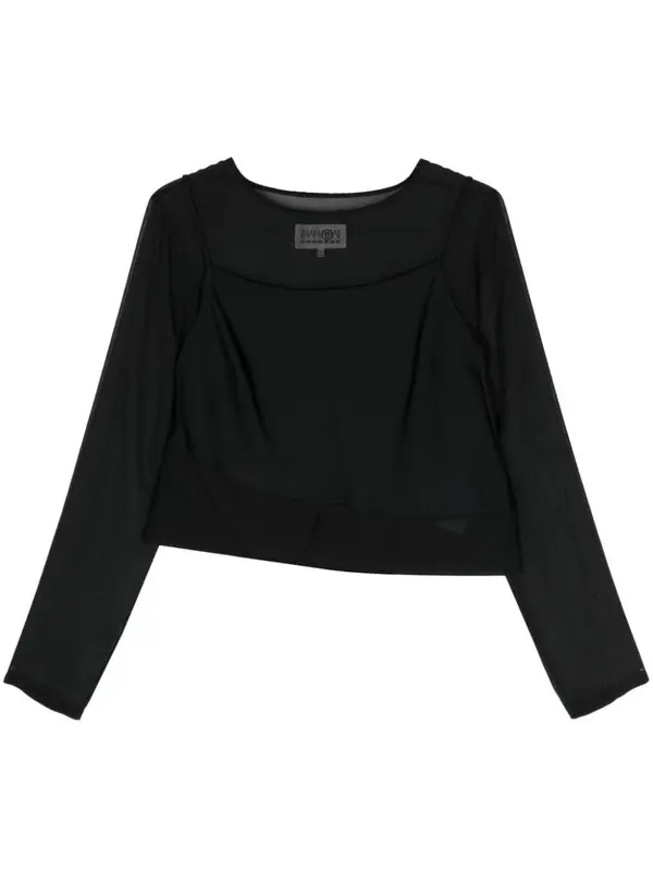 MAISON MARGIELA Layered Sheer Top