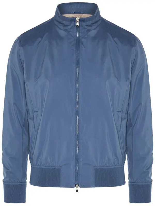 BARBA NAPOLI Mock-neck Bomber Jacket