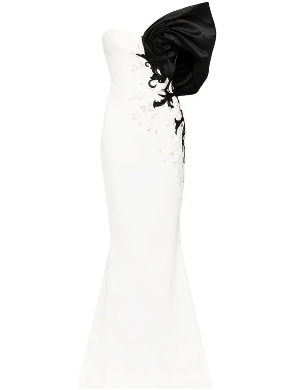SAIID KOBEISY One-shoulder Gown - White