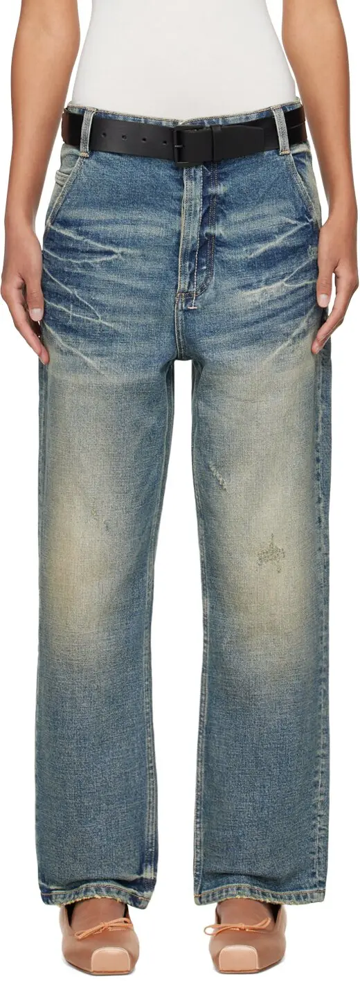 Fax Copy Express Workers Jeans In Blue - 60% Off | Editorialist