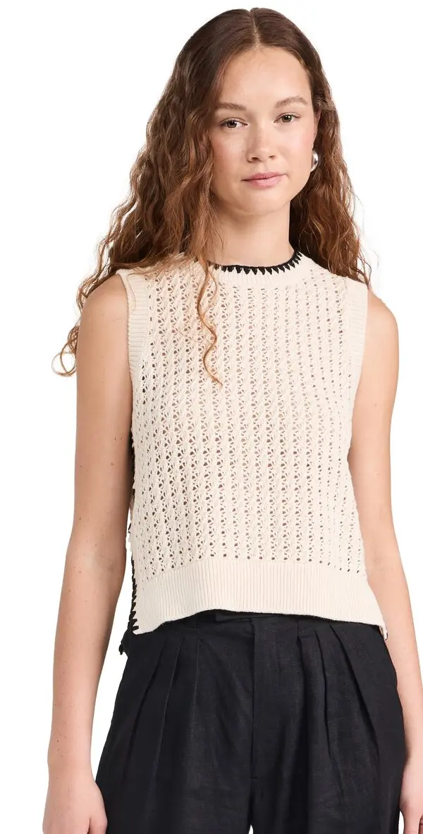 Varley Delaney Knit Vest - Birch