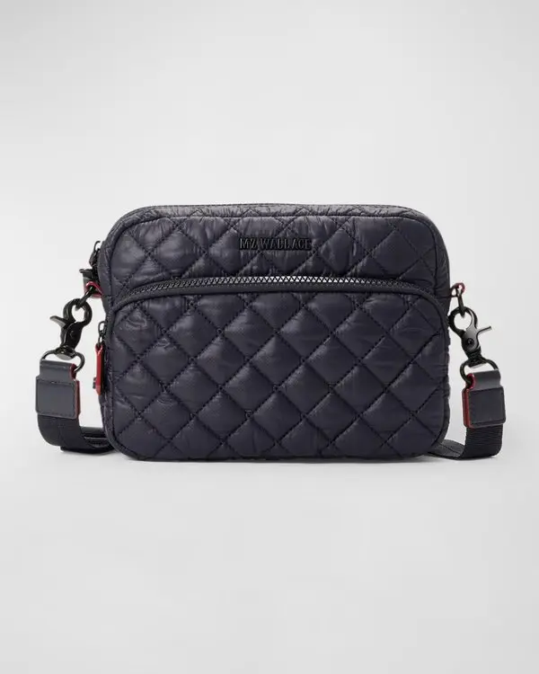 Mz Wallace Metro Small Quilted Camera Crossbody Bag - Black